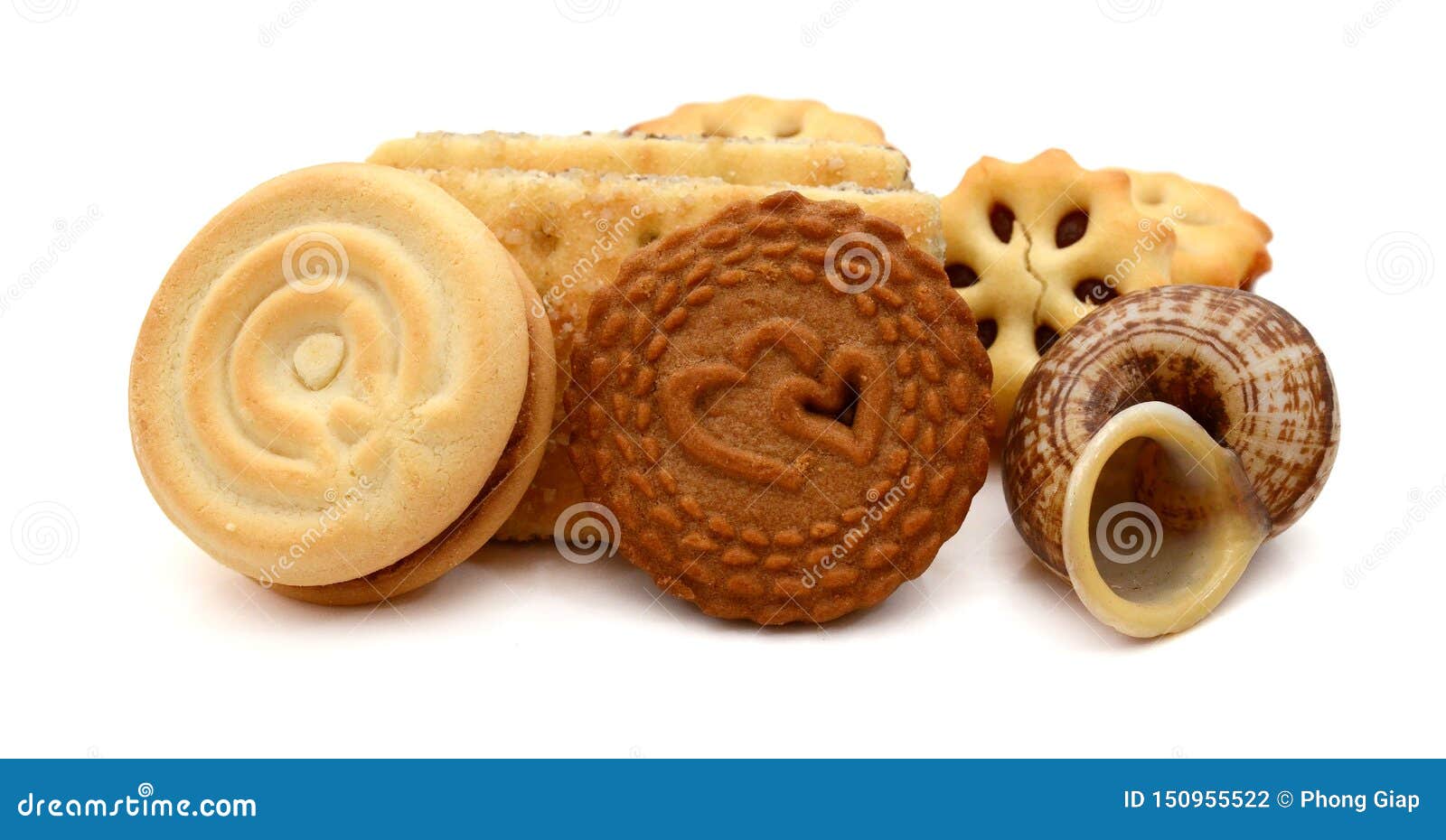 Double Biscuits with Chocolate. Stock Photo - Image of culinary, cake ...