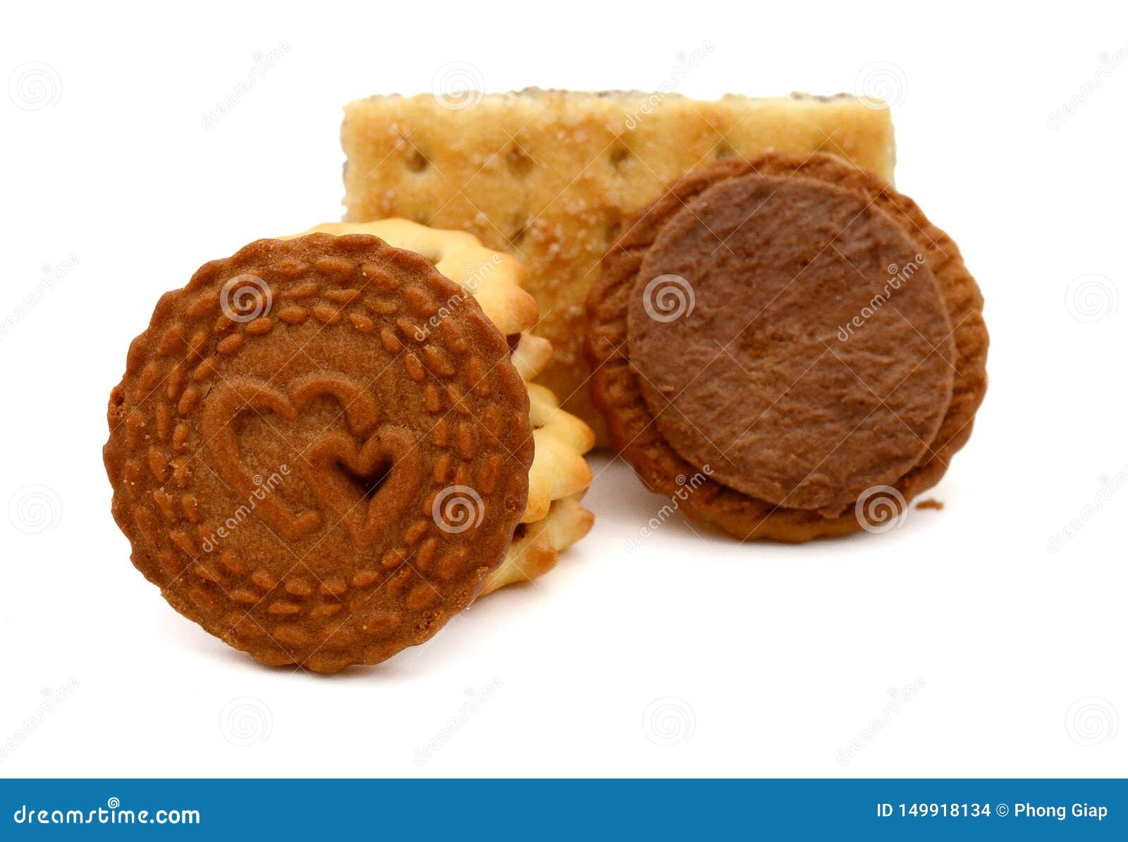 Double Biscuits Isolated. Chocolate, Nutrition. Stock Photo - Image of ...