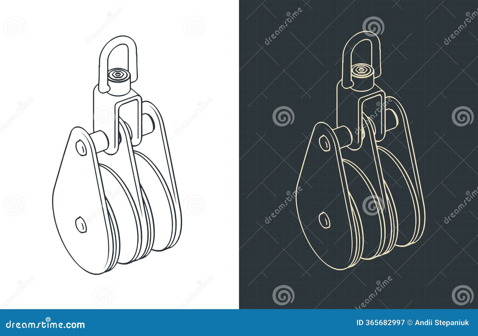 Double Blocks For Yacht Rigging Cartoon Vector | CartoonDealer.com ...