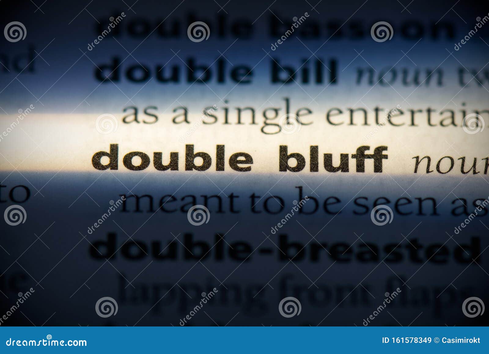 Double bluff stock image. Image of isolated, double - 161578349
