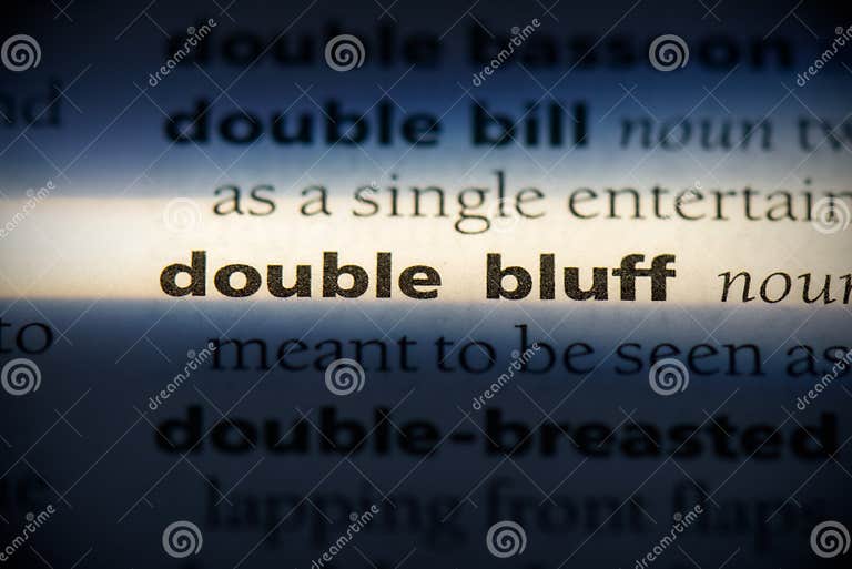 Double bluff stock image. Image of isolated, double - 161578349