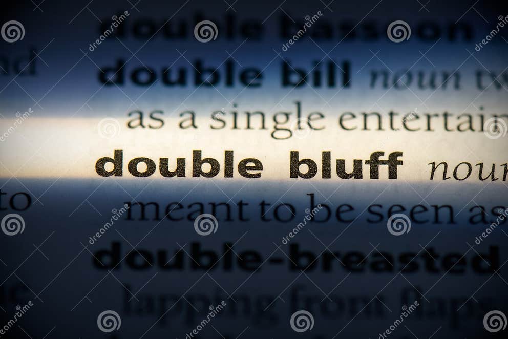 Double bluff stock image. Image of isolated, double - 161578349