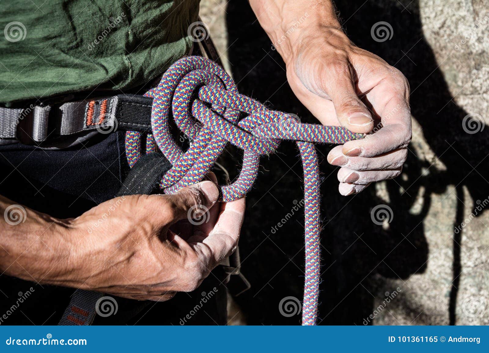 Double bowline knot stock image. Image of person, climber - 101361165