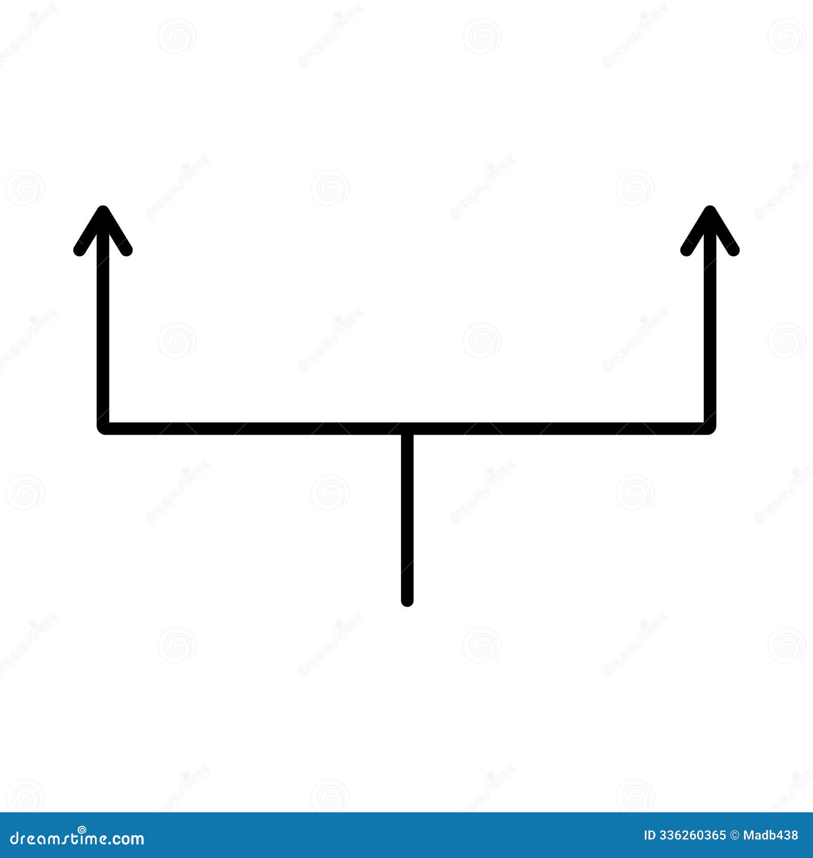 Double Branching Arrow Icon Design Stock Vector - Illustration of ...