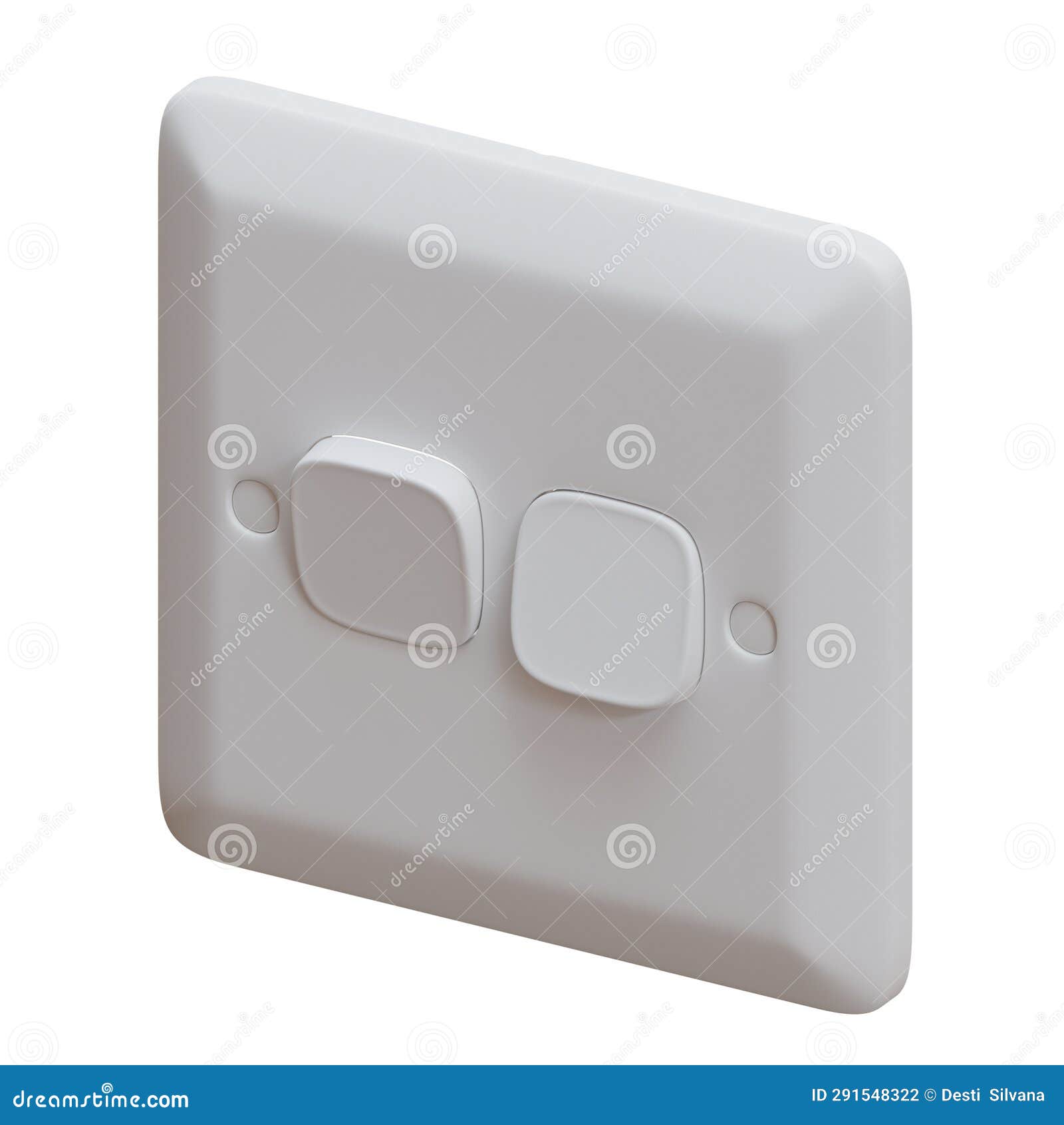 Double Button Switch 3D Illustration Stock Illustration - Illustration ...