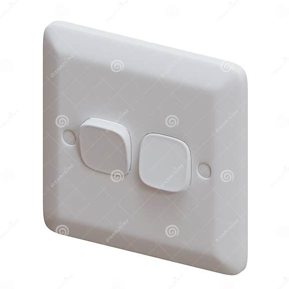 Double Button Switch 3D Illustration Stock Illustration - Illustration ...
