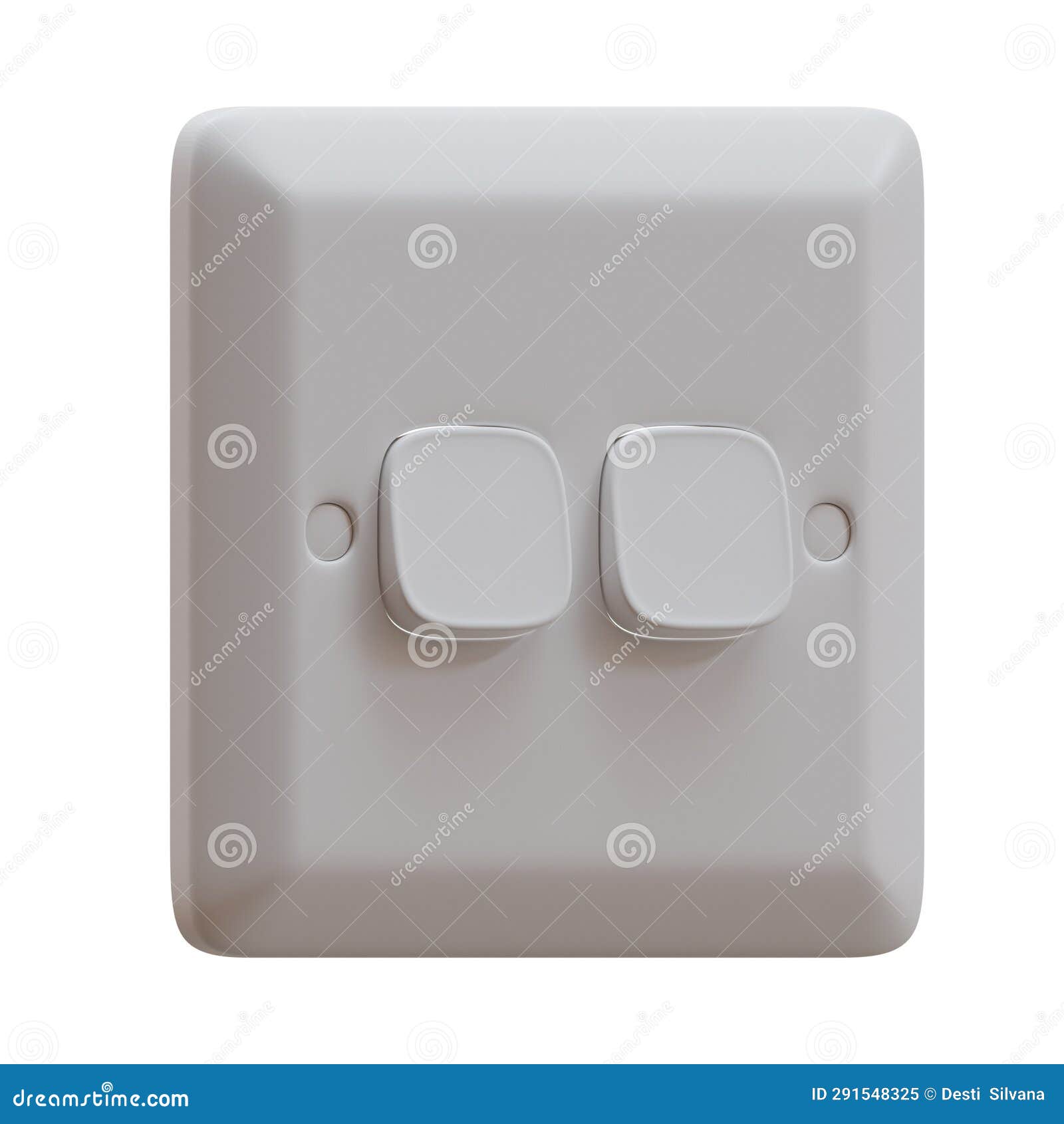 Double Button Switch 3D Illustration Stock Illustration - Illustration ...