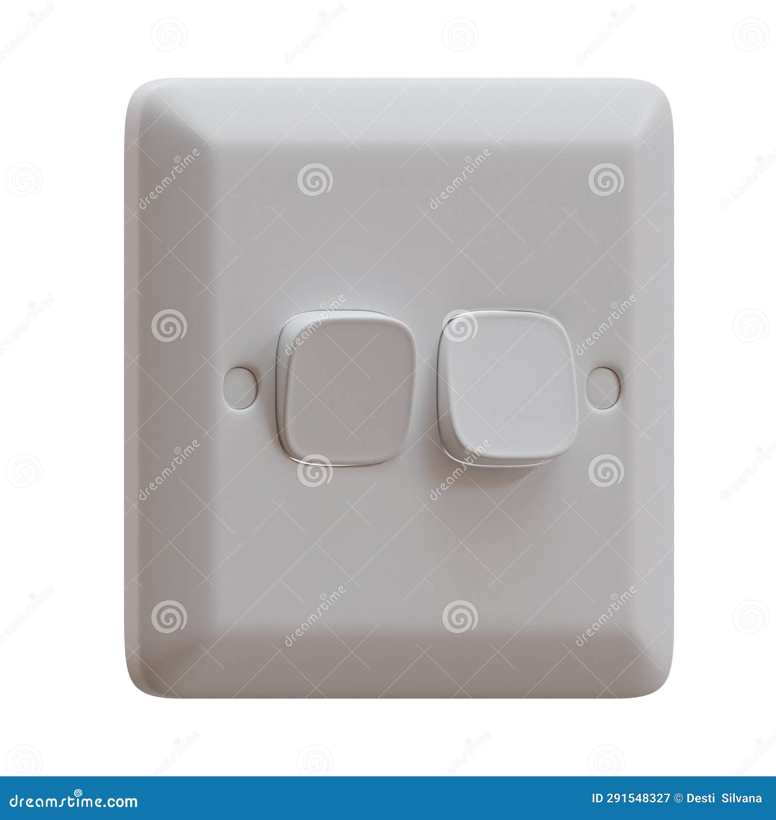 Double Button Switch 3D Illustration Stock Illustration - Illustration ...