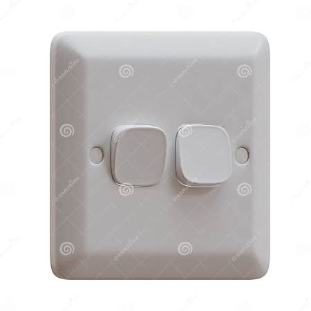 Double Button Switch 3D Illustration Stock Illustration - Illustration ...
