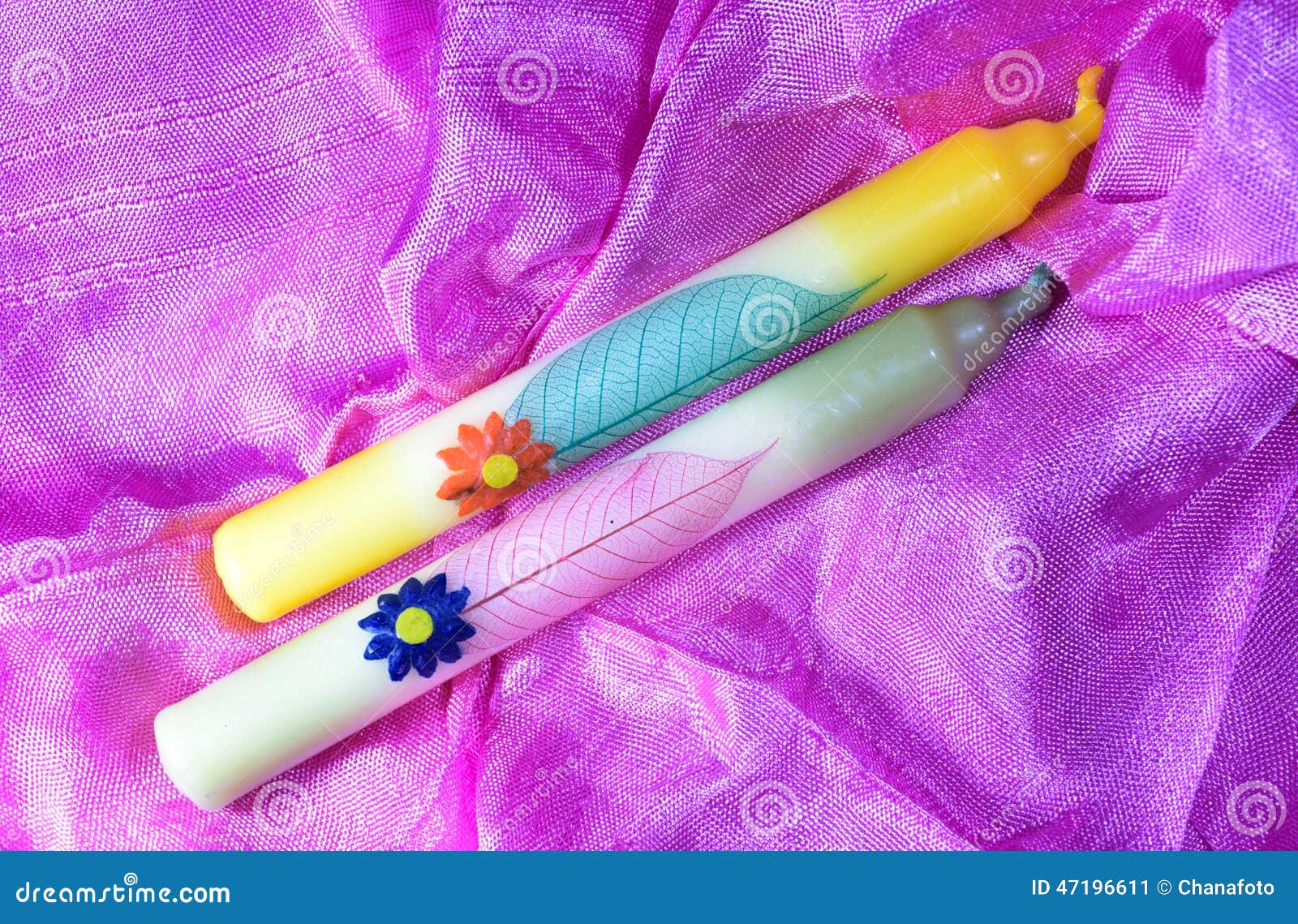Double Candle stock image. Image of pastel, colored, holidays - 47196611