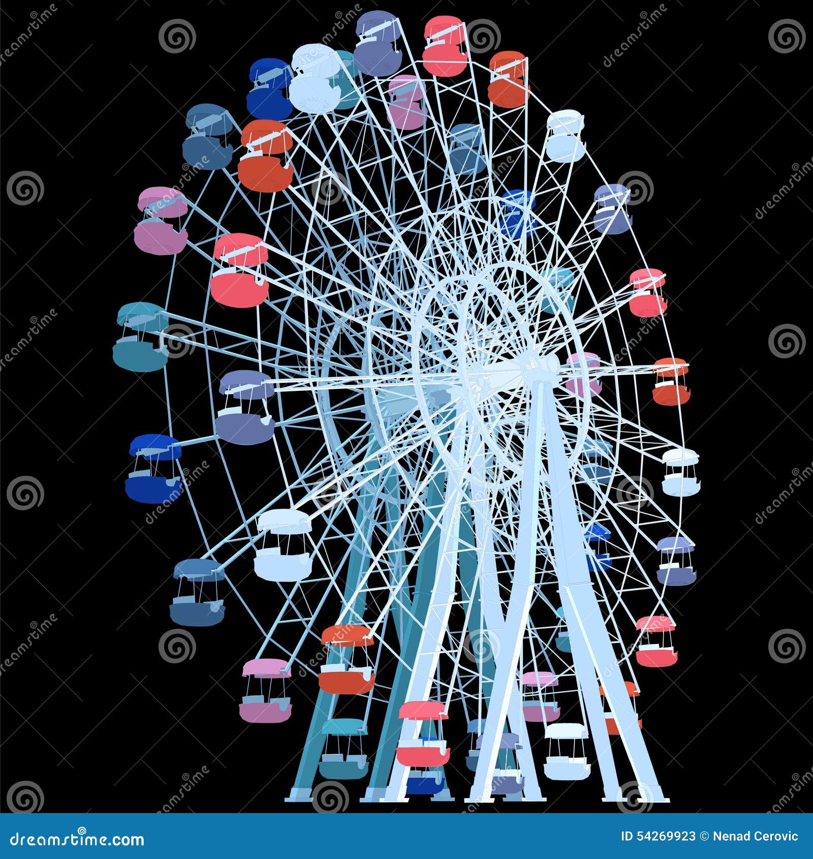 Double Carousel Vector | CartoonDealer.com #54269923