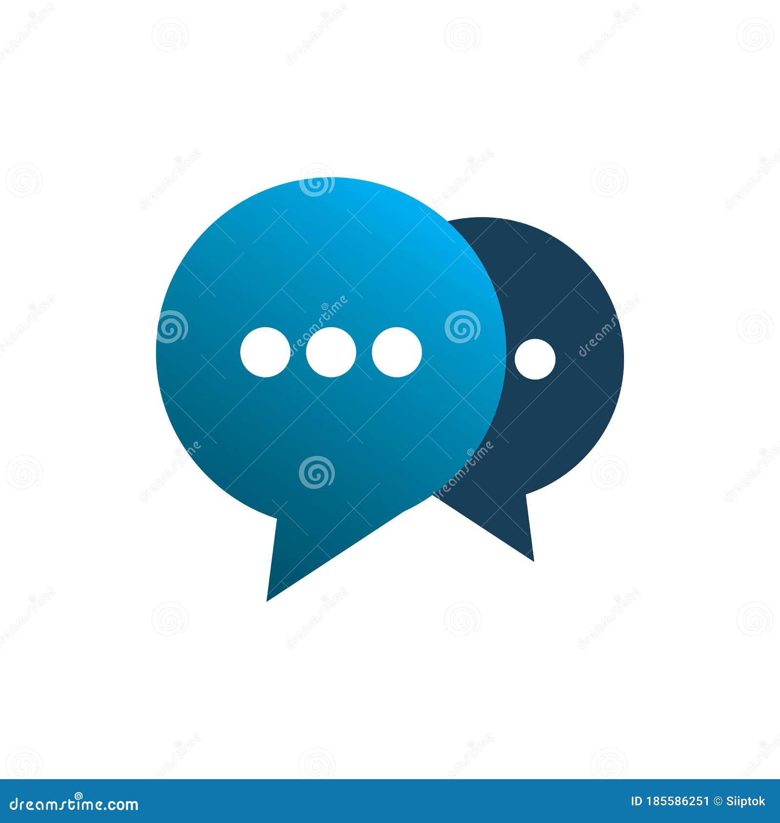Blue Color Shape Group Chat Logo Design Stock Illustration ...