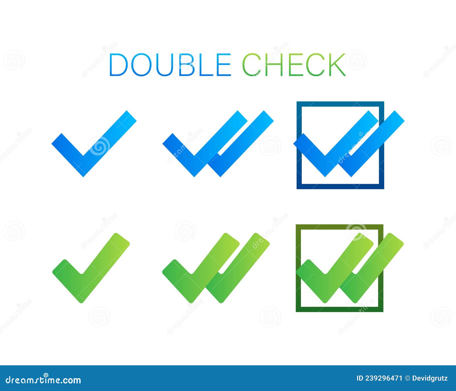 Checklist Triple With Three Red Checks Stock Photography ...