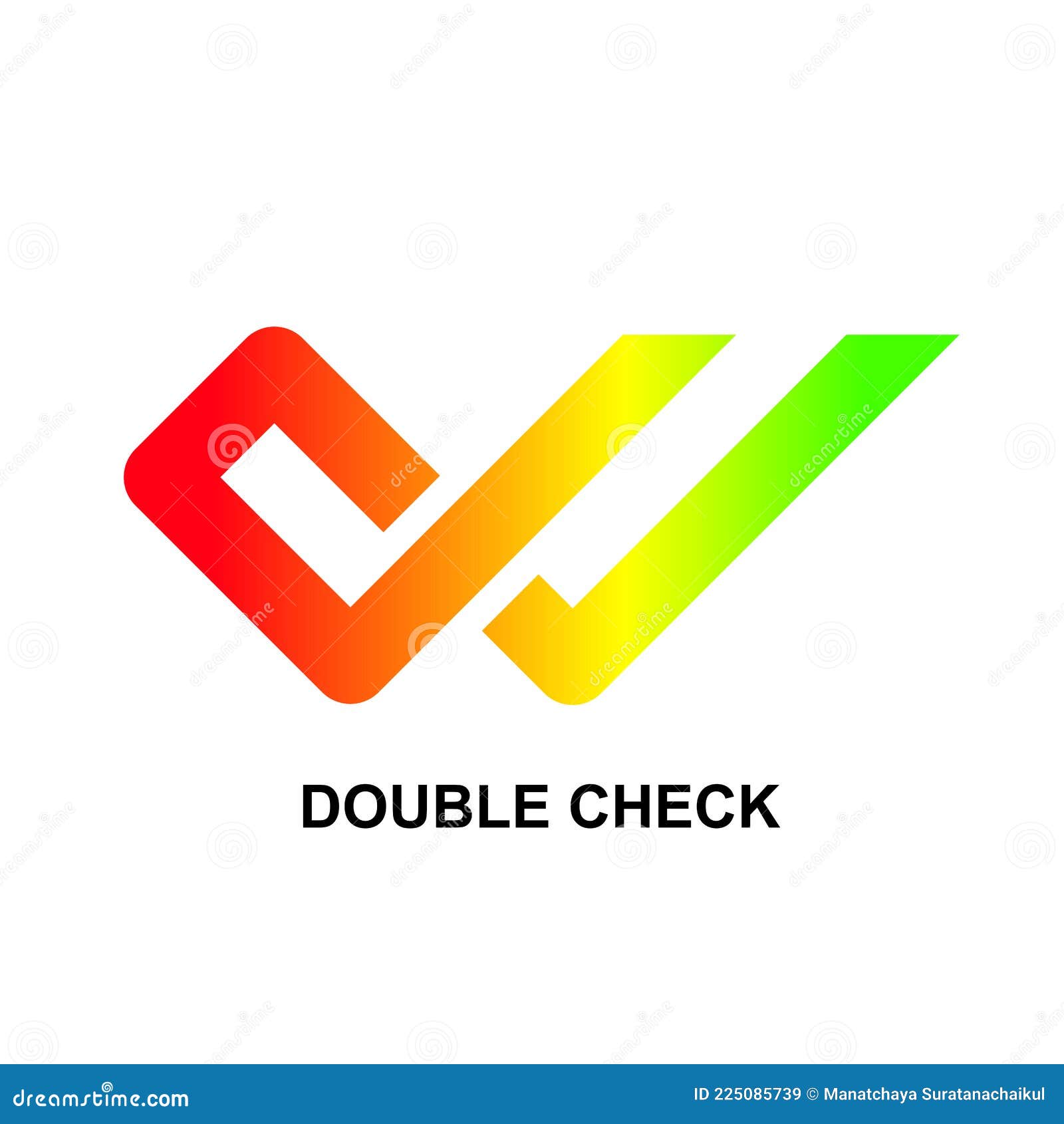 Double Check Icon Isolated on White Background Stock Vector ...