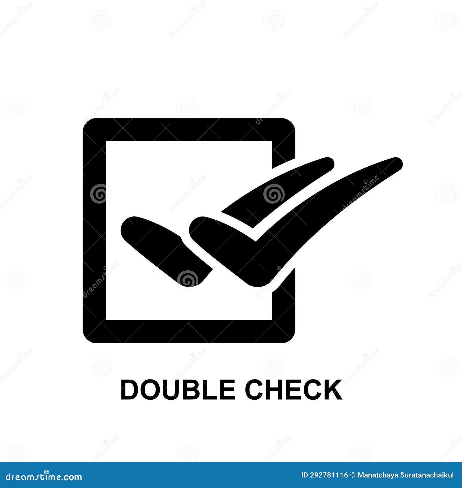 Double Check, Great Design For Any Purposes. Vector Logo Illustration ...