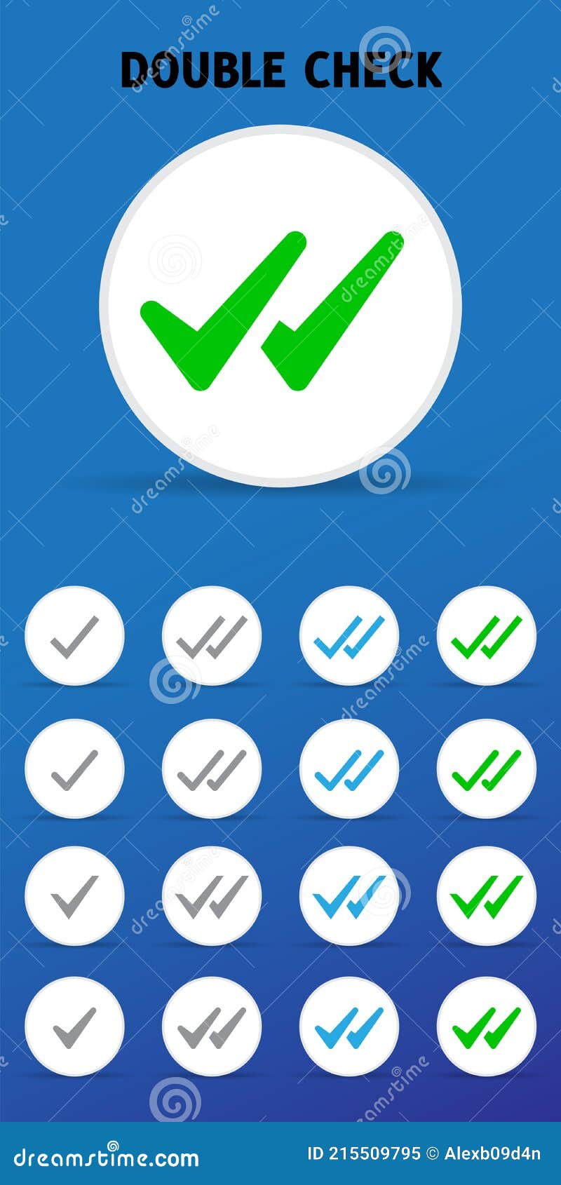 Double Check Signs Design. Vector EPS 10 Stock Vector - Illustration of ...