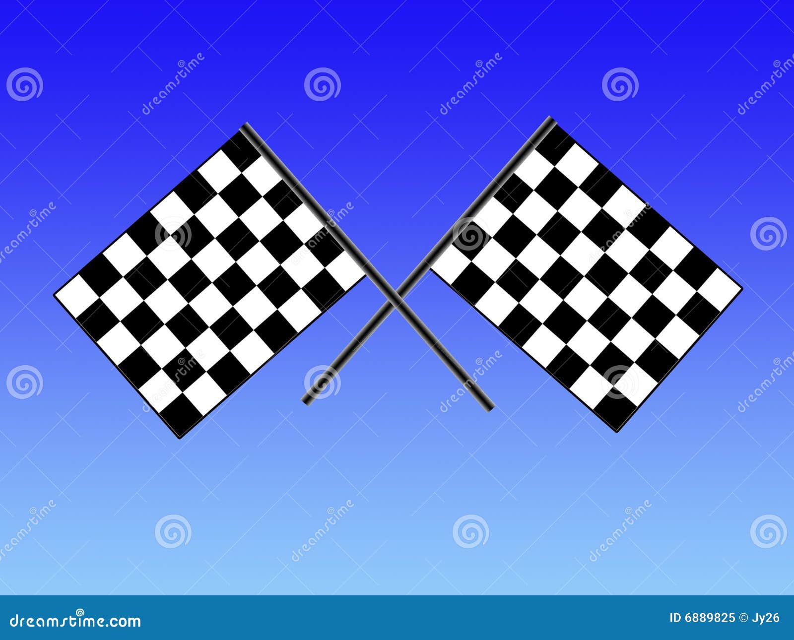 Double Checkered Flag Picture. Image: 6889825