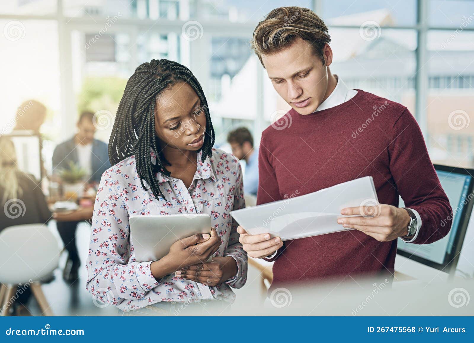 Double Checking Data with a Trusted Colleague. Two Young Colleagues ...