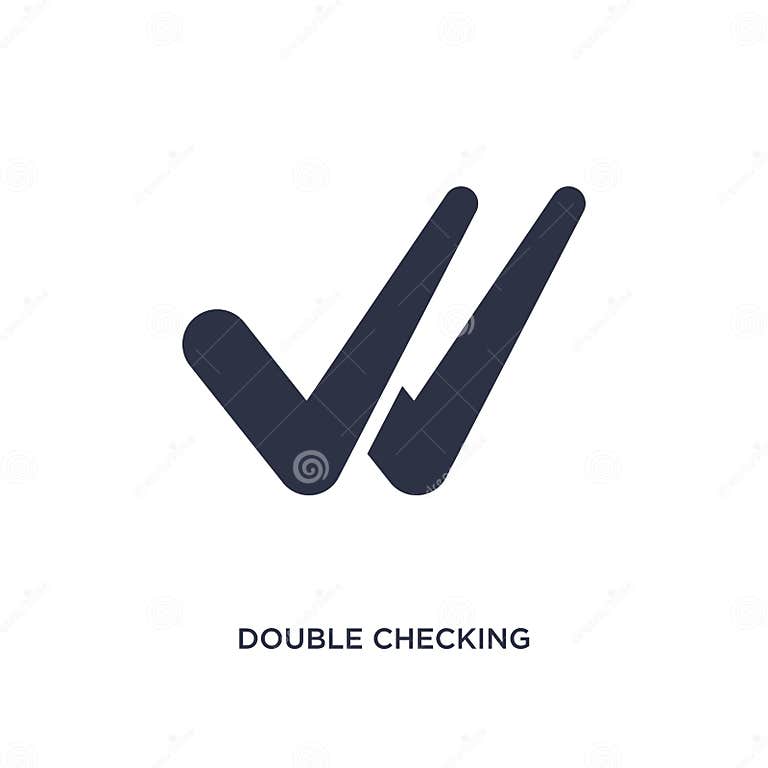 Double Checking Icon on White Background. Simple Element Illustration ...