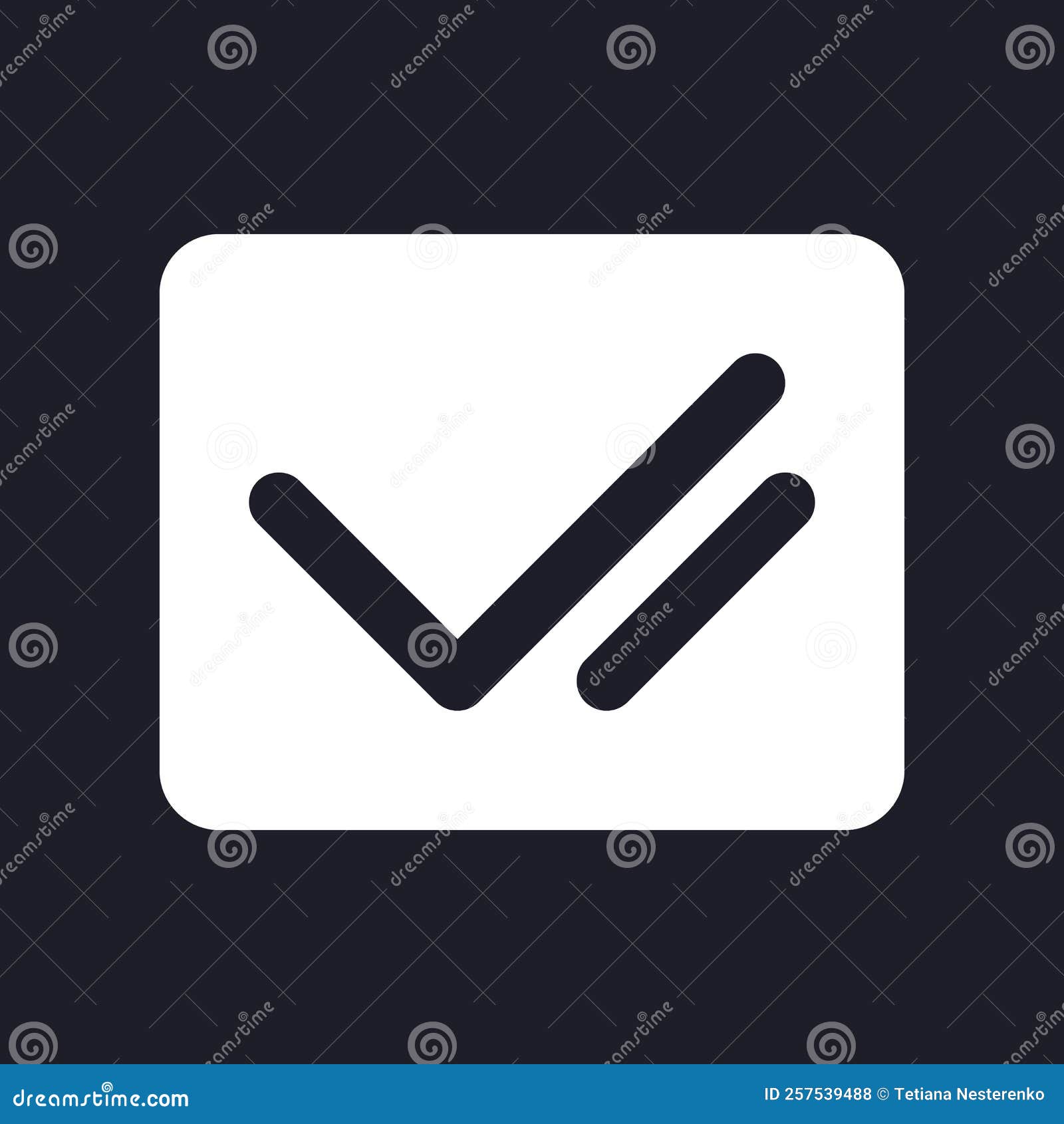 Double Checkmark Icon Set. Vector Seen Message Symbols. Readed Tick Or ...