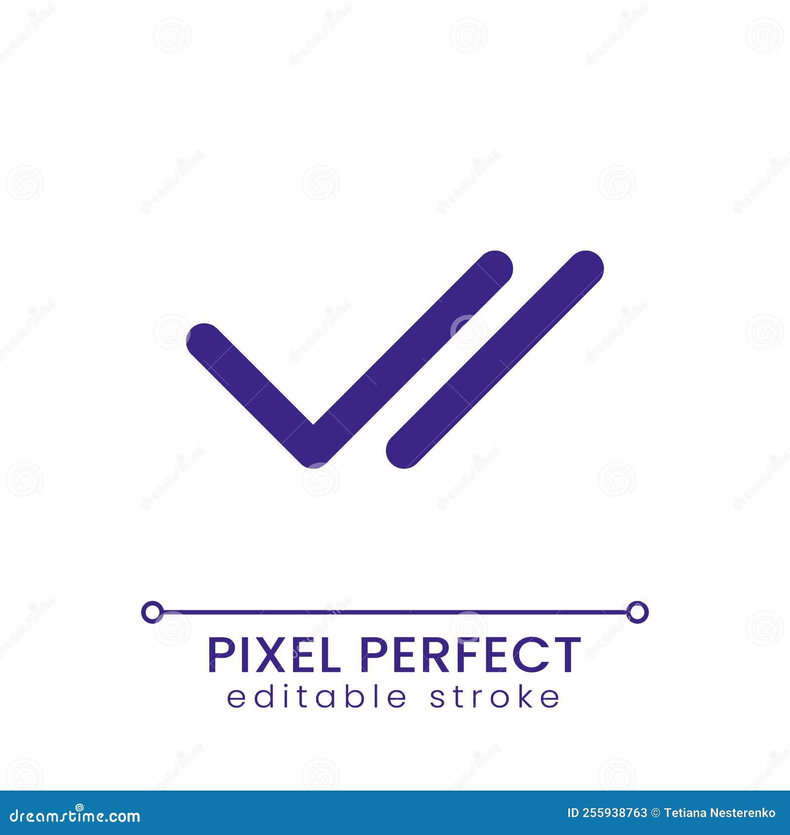 Double Checkmark Pixel Perfect RGB Color Ui Icon Vector Illustration ... Double Checkmark Pixel Perfect RGB Color Ui Icon Vector Illustration ...