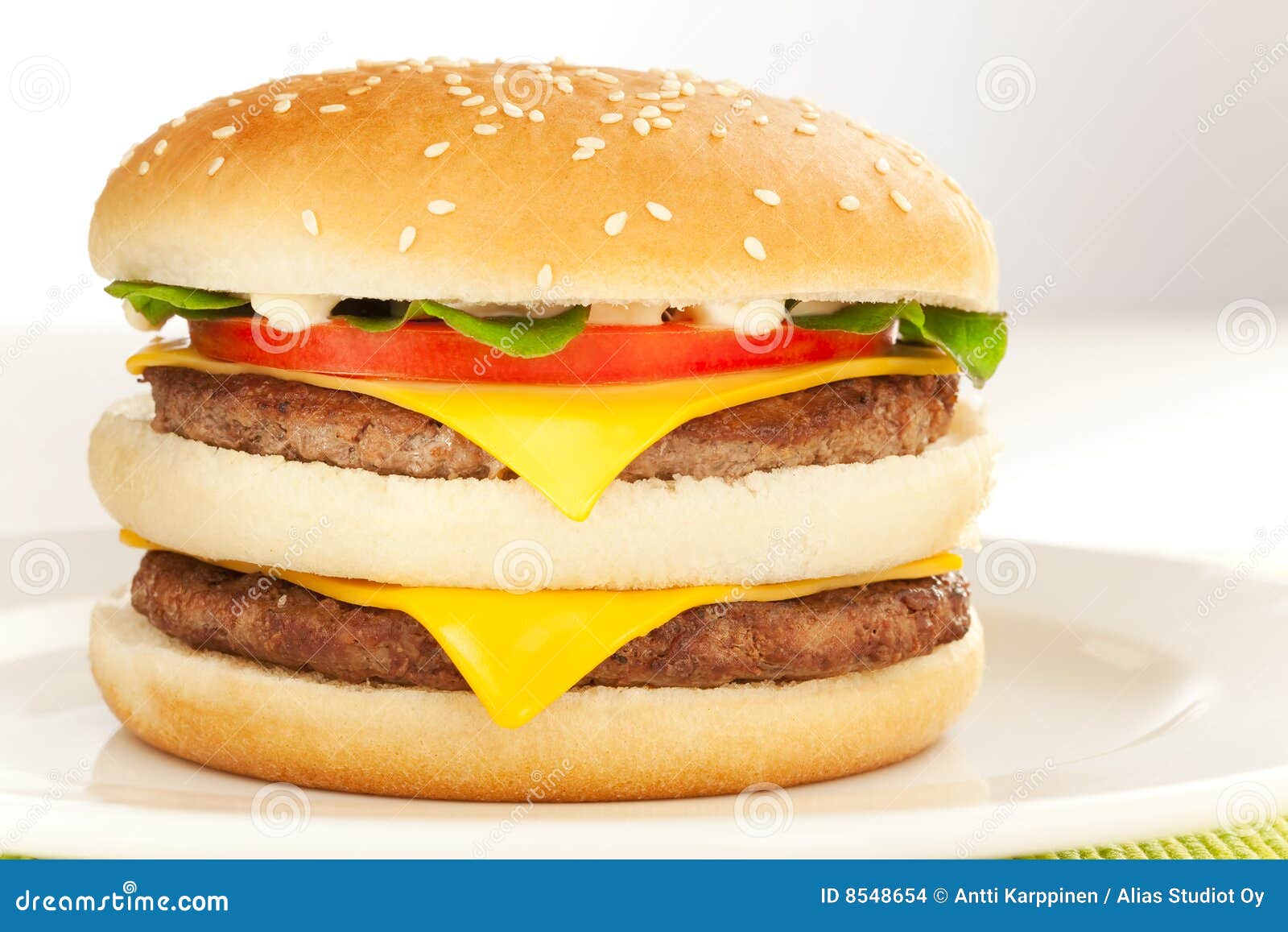 Double cheese burger stock photo. Image of meat, cheeseburger - 8548654