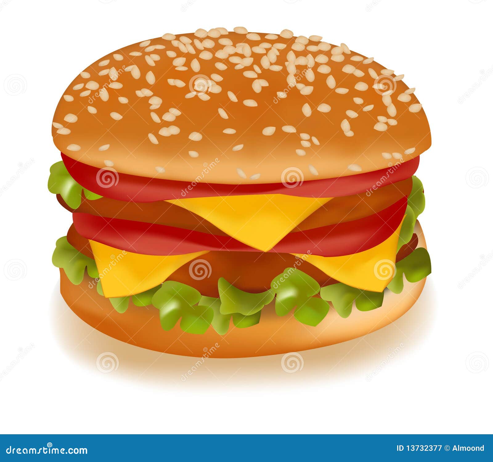 Double Cheeseburger. Royalty-Free Cartoon | CartoonDealer.com #85605335