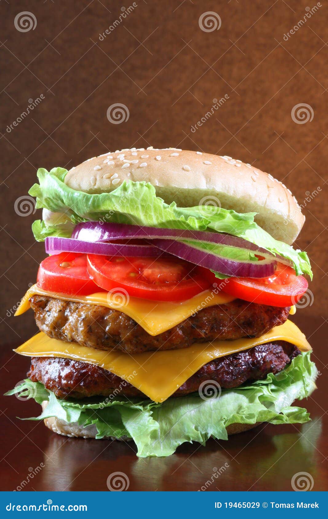 Double cheeseburger stock image. Image of cheddarcheese - 19465029