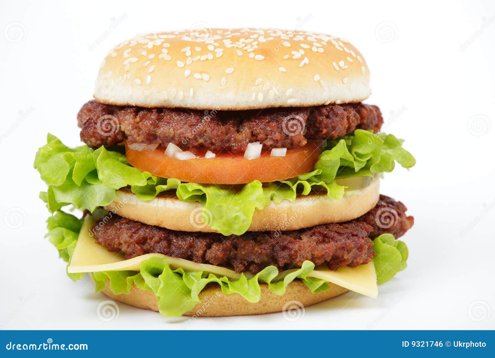 Double cheeseburger stock photo. Image of seed, hungry - 9321746