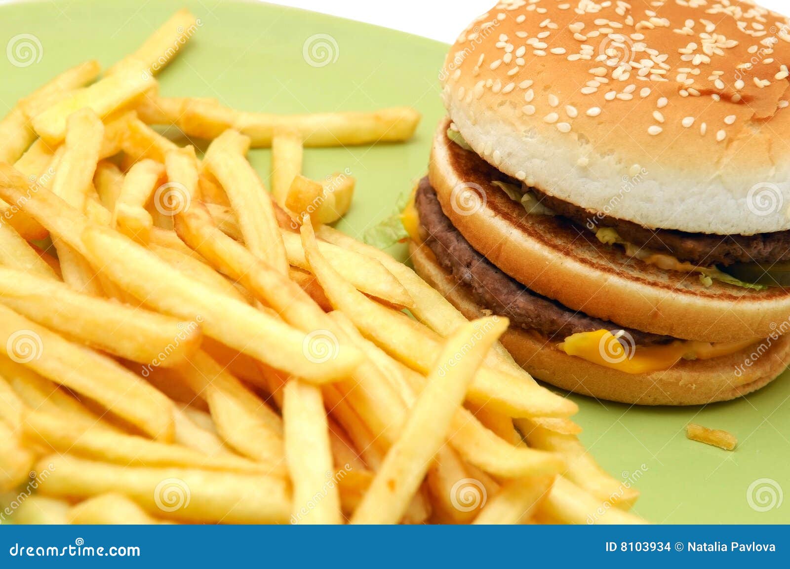 Double Cheeseburger With Fries
