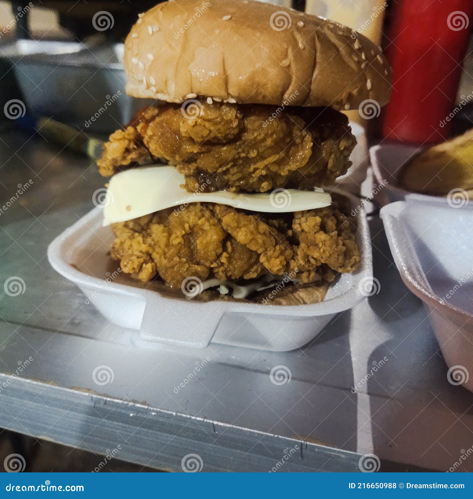 Double Chicken Crispy Spicy ðŸ ” Stock Photo - Image of meat, meal ...