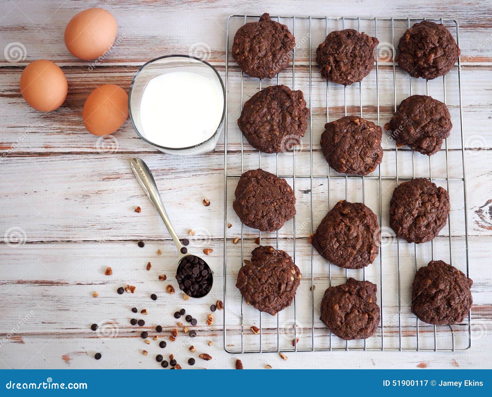 Double chocolate cookies stock image. Image of close - 51900117