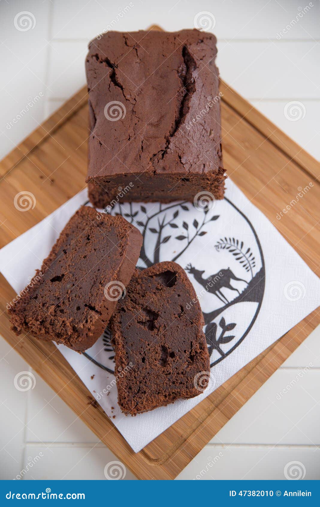Double chocolate loaf cake stock photo. Image of dinner - 47382010
