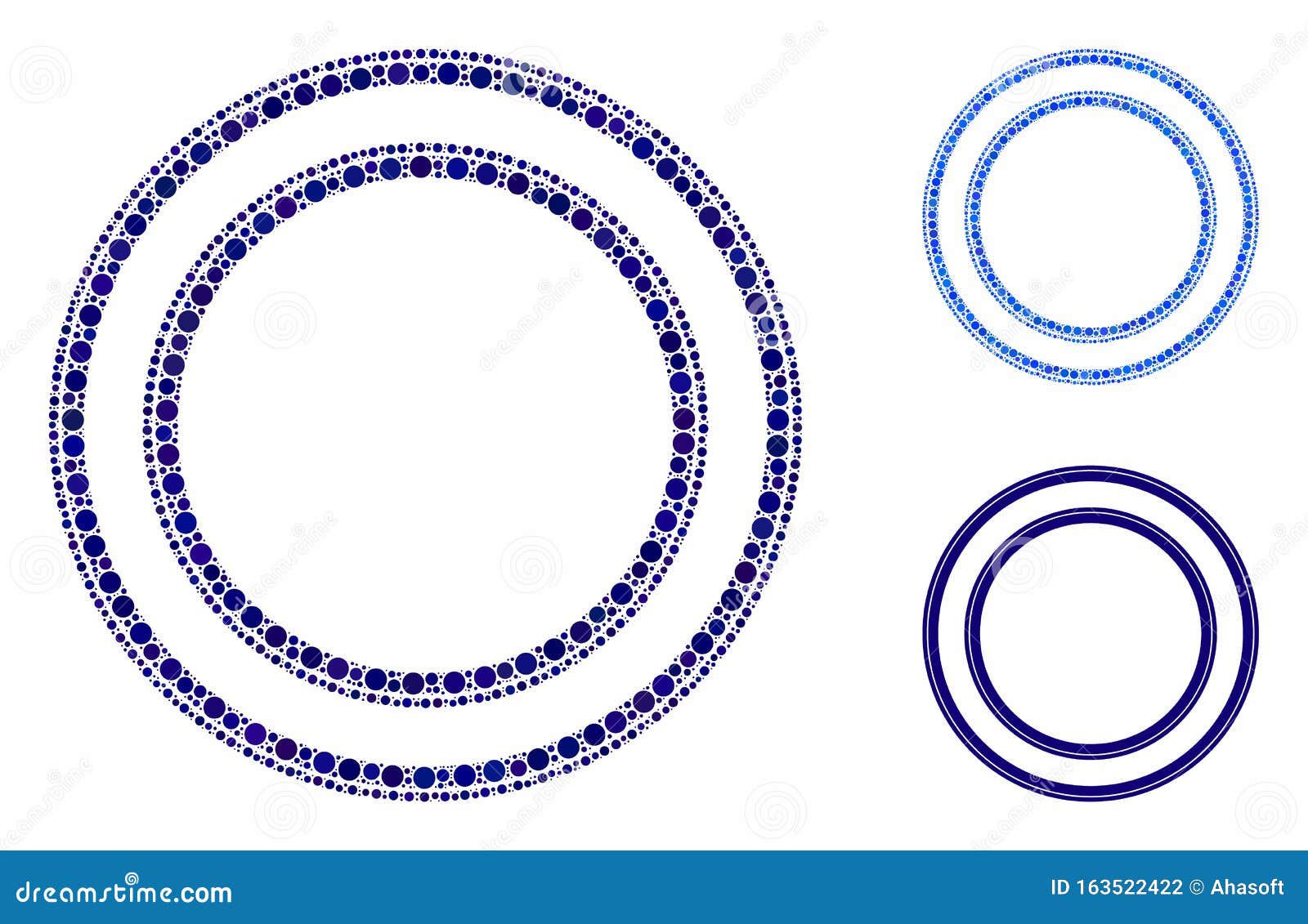 Double Circle Frame Composition Icon of Circles Stock Illustration ...