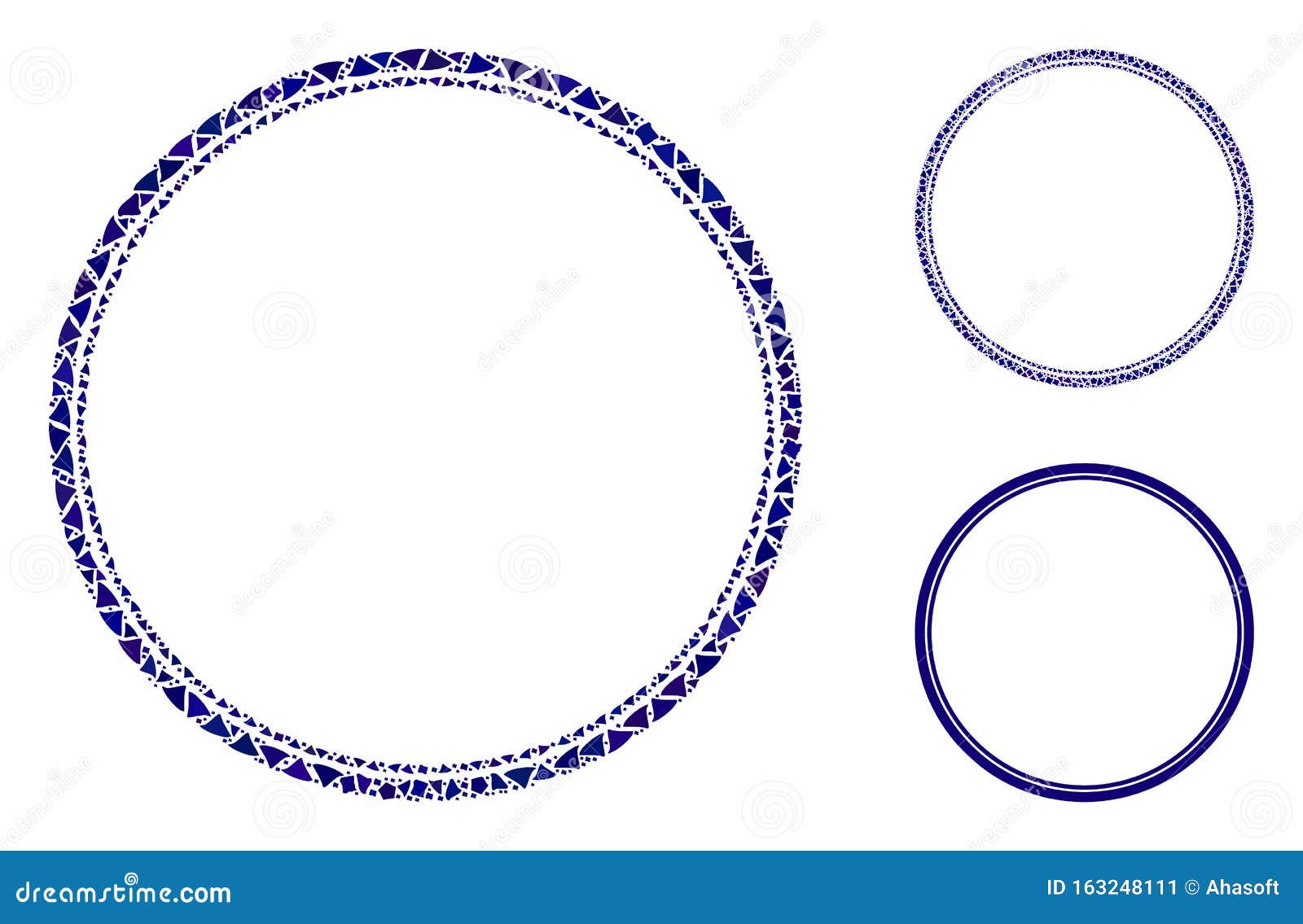 Double Circle Frame Mosaic Icon of Bumpy Items Stock Illustration ...
