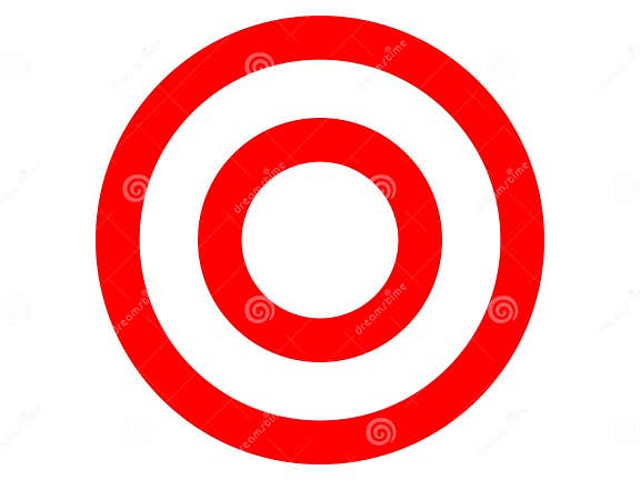 Double circle icon (red) stock vector. Illustration of approved - 353442751