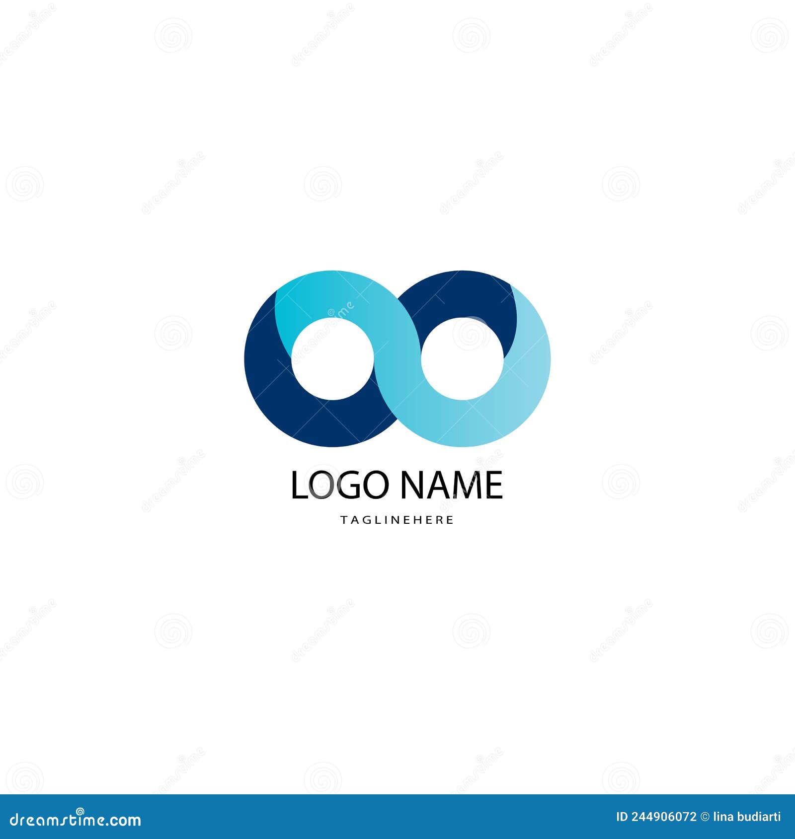 Double circle logo stock vector. Illustration of eight - 244906072
