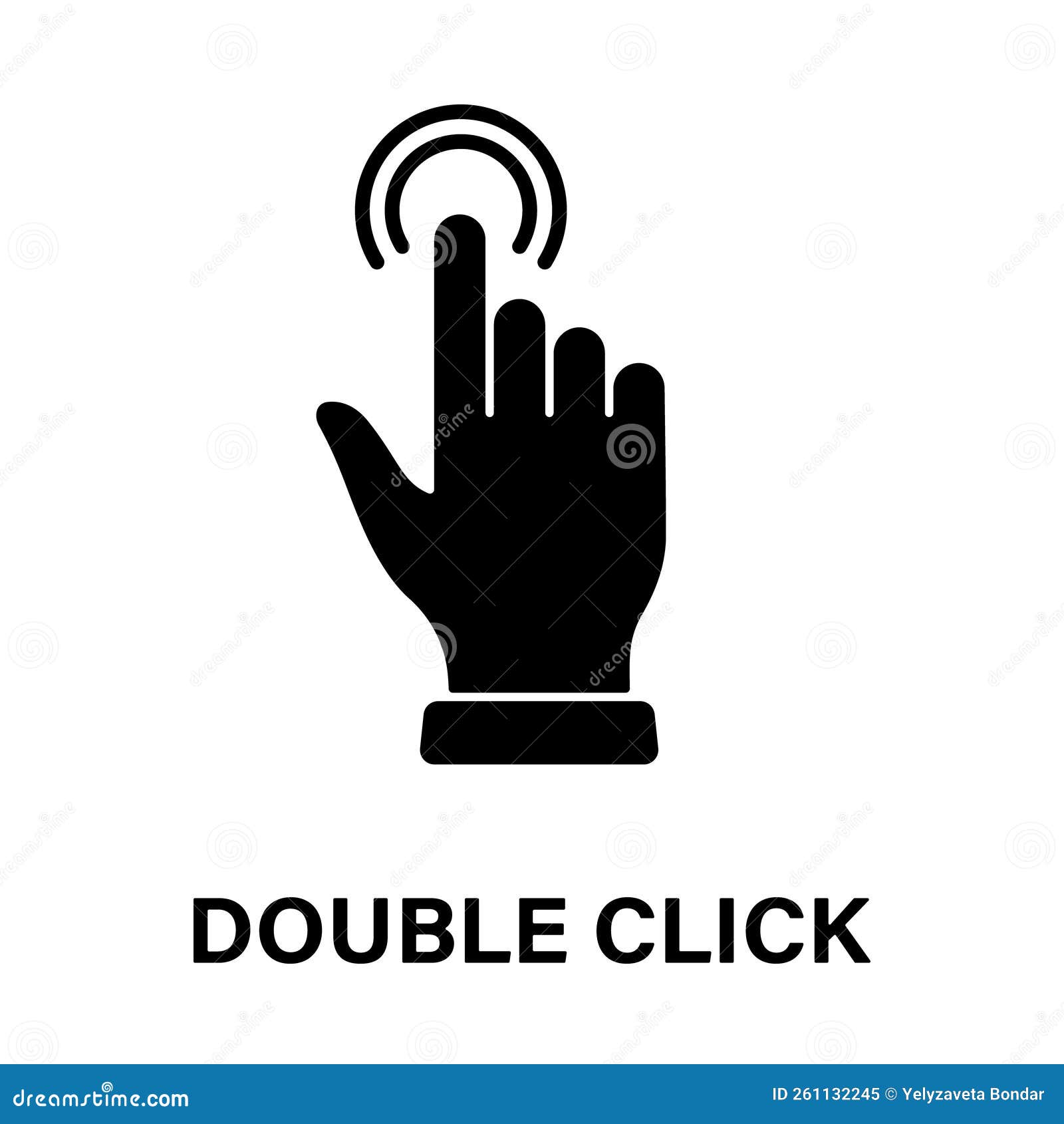 Double Click Gesture, Hand Cursor of Computer Mouse Black Silhouette ... Double Click Gesture, Hand Cursor of Computer Mouse Black Silhouette ...