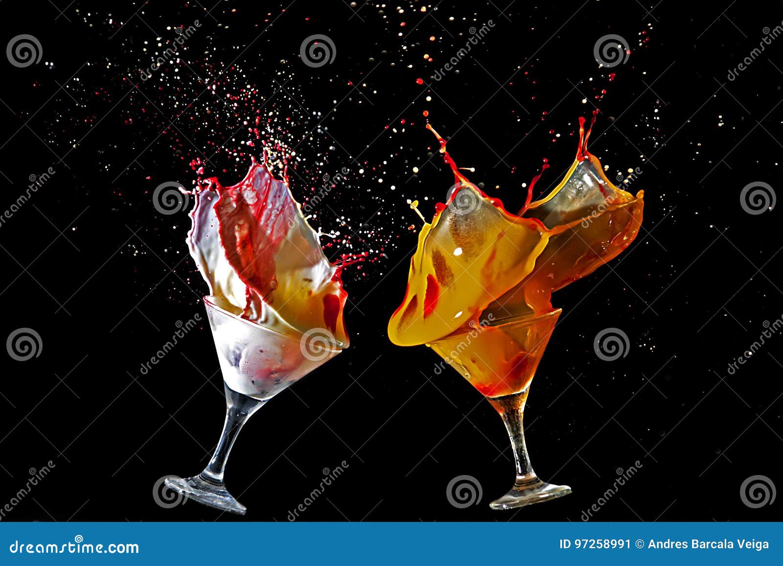 Double Cocktail stock image. Image of splash, peach, fiesta - 97258991