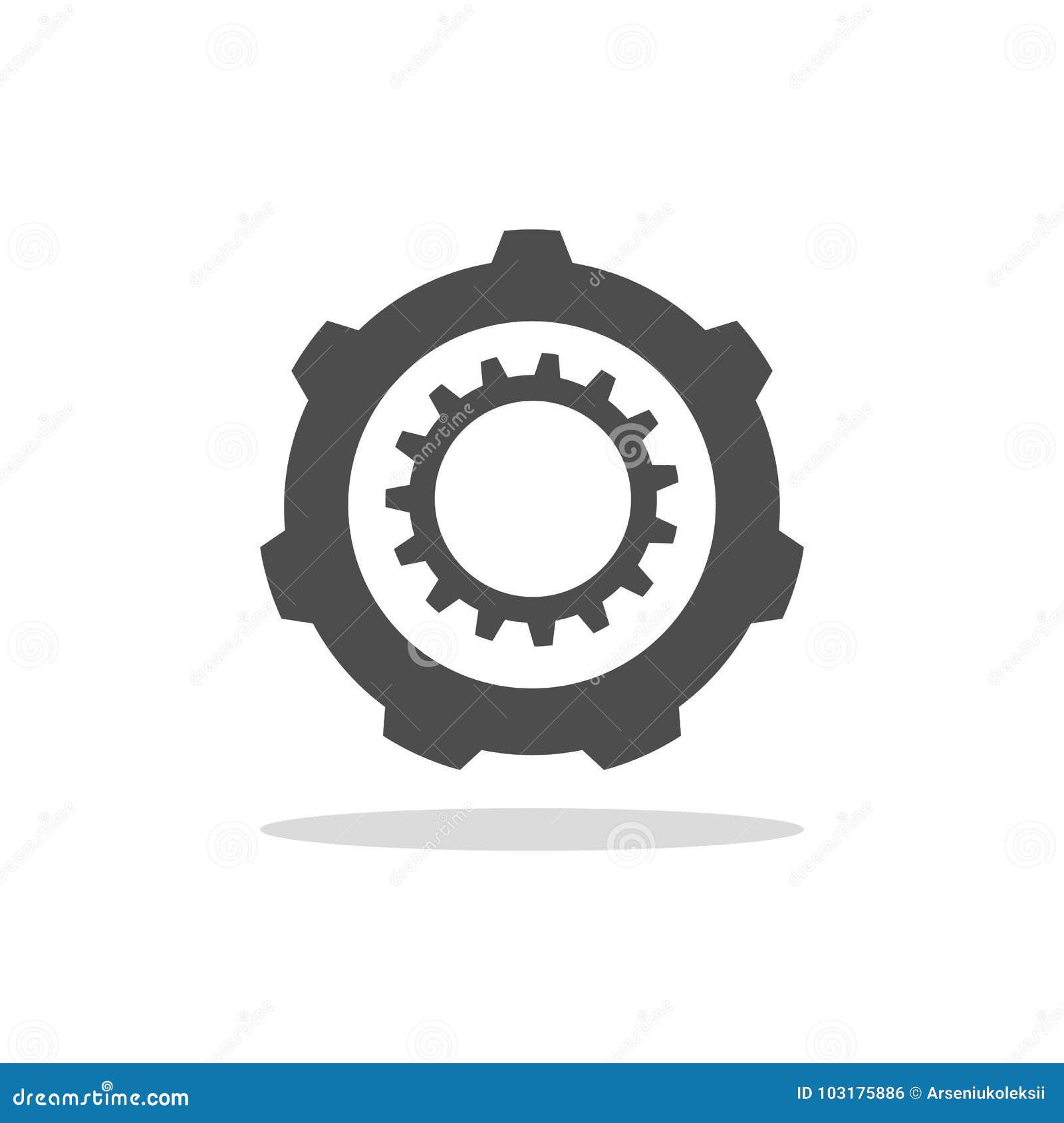 Double cogwheel stock vector. Illustration of cogwheel - 103175886