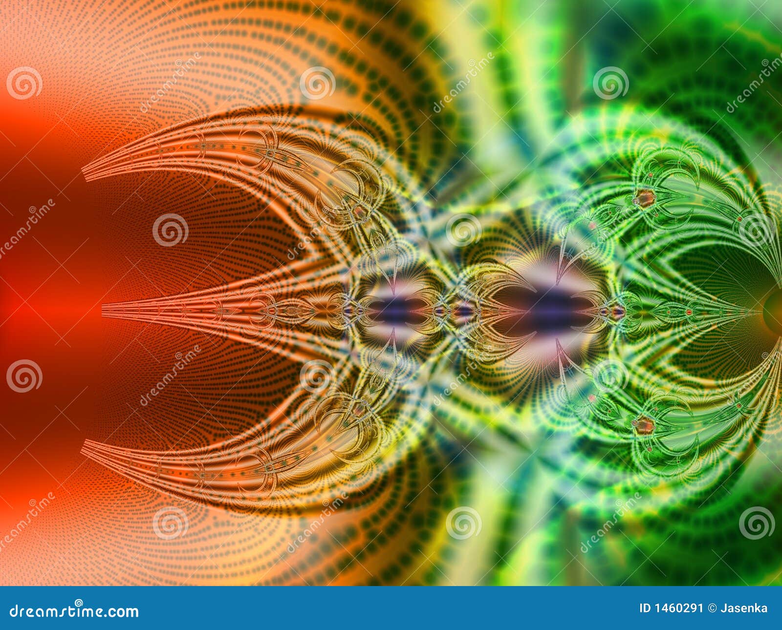 Double colorful fractal stock illustration. Illustration of heart - 1460291