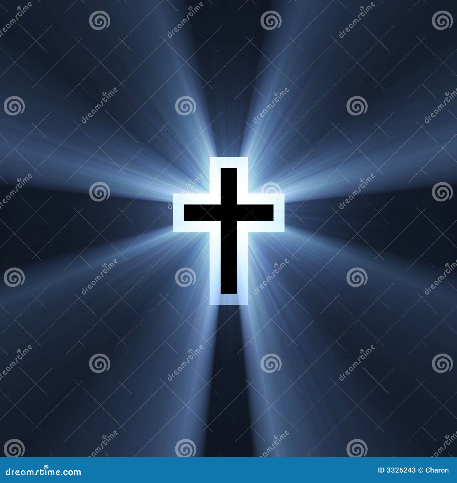 Double Cross Symbol Blue Light Flare Stock Illustration - Illustration ...
