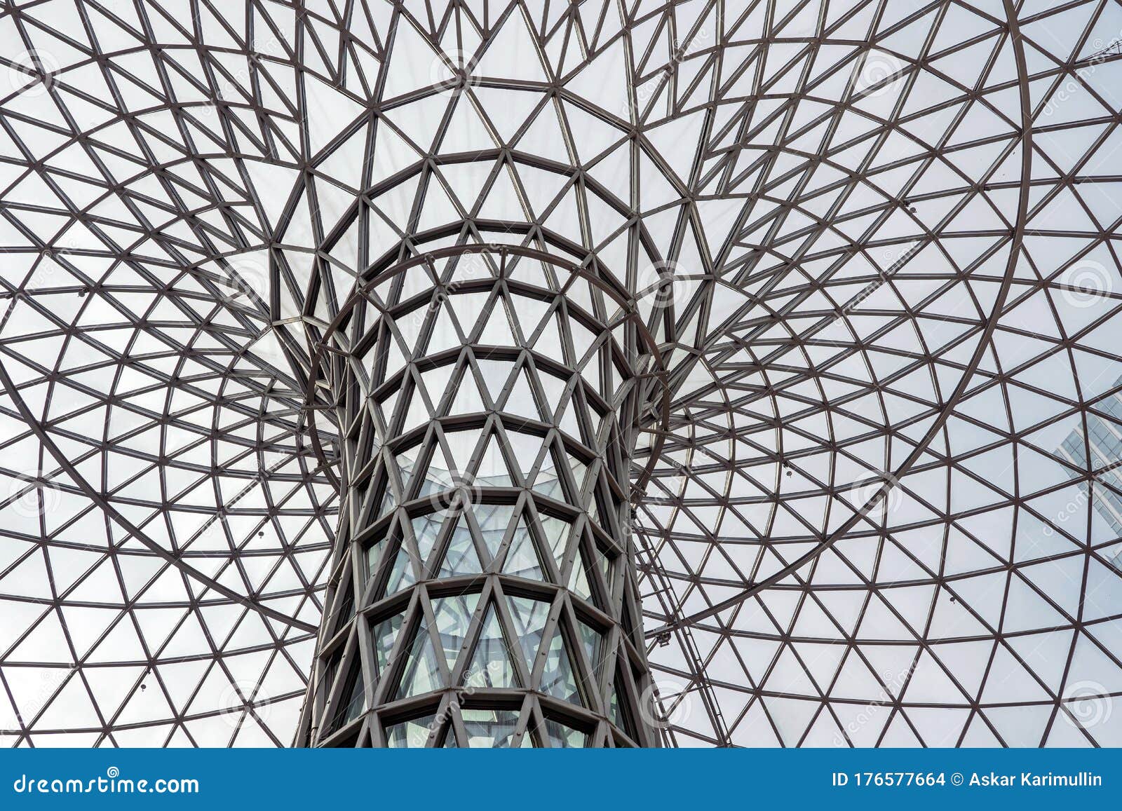 Double Curve Funnel Shaped Architectural Glass Steel Structure Skylight ...