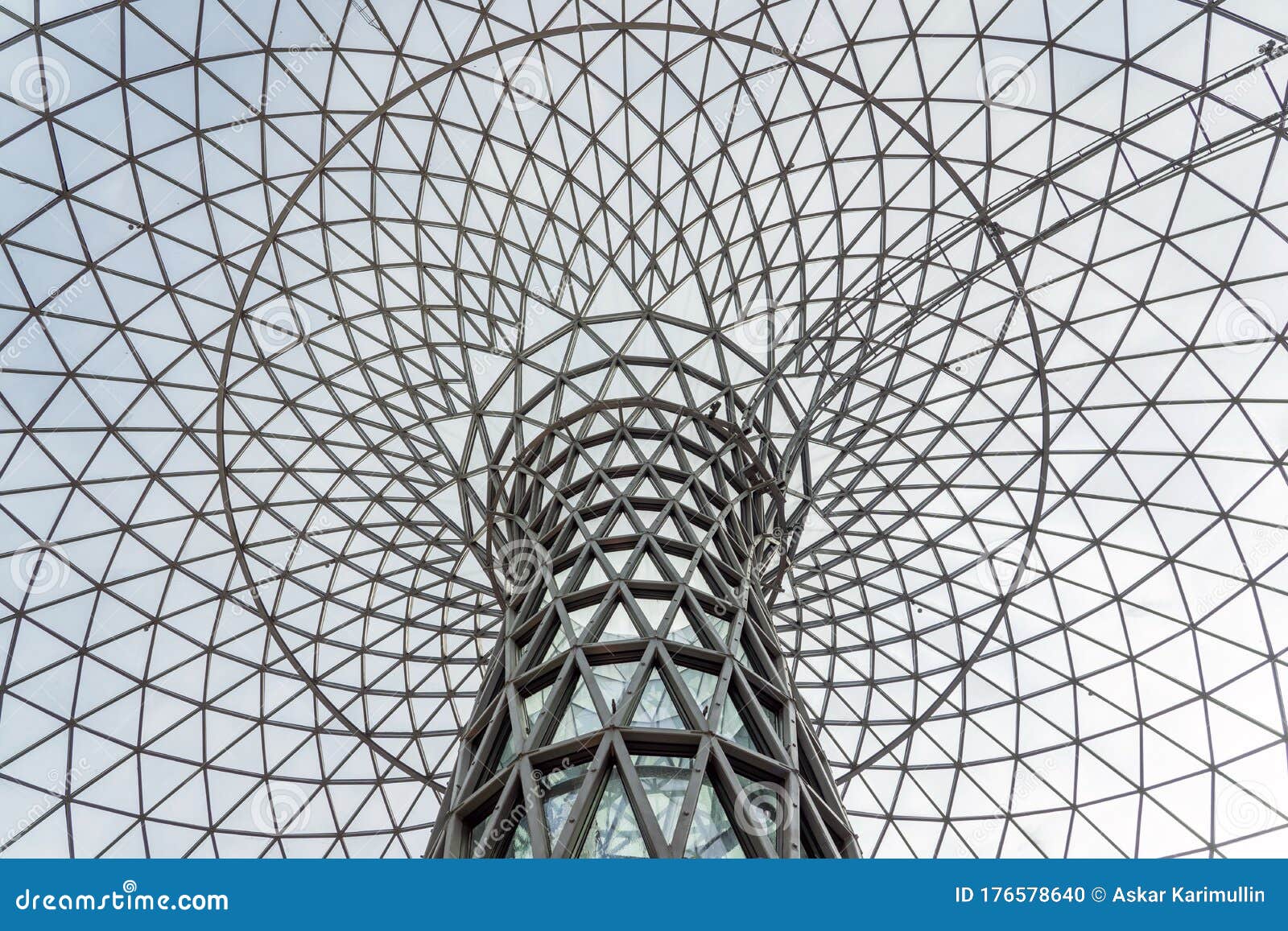 Double Curve Funnel Shaped Architectural Glass Steel Structure Skylight ...