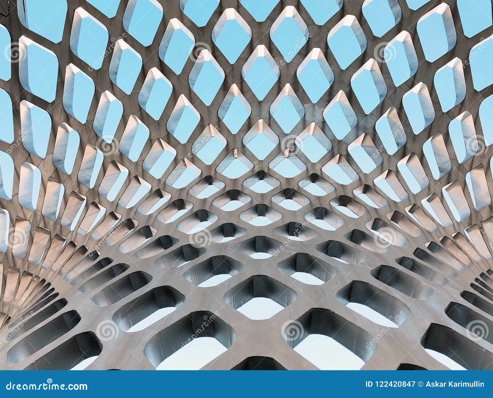 Double Curved Roof. Funnel Canopy Structure Stock Image - Image of ...