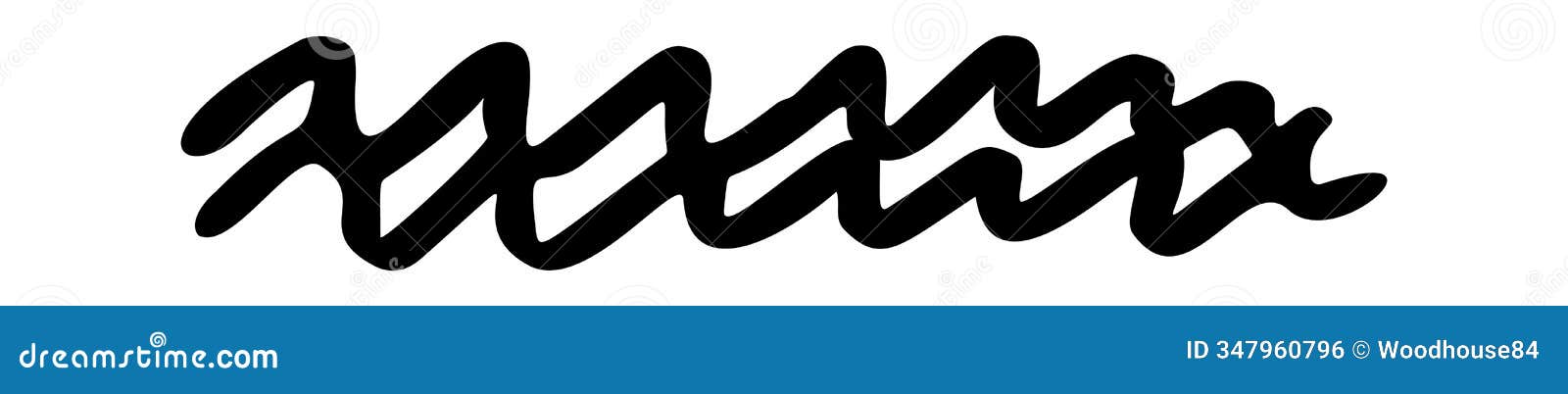 Double Curvy Underline Pen Stroke Vector Illustration | CartoonDealer ...