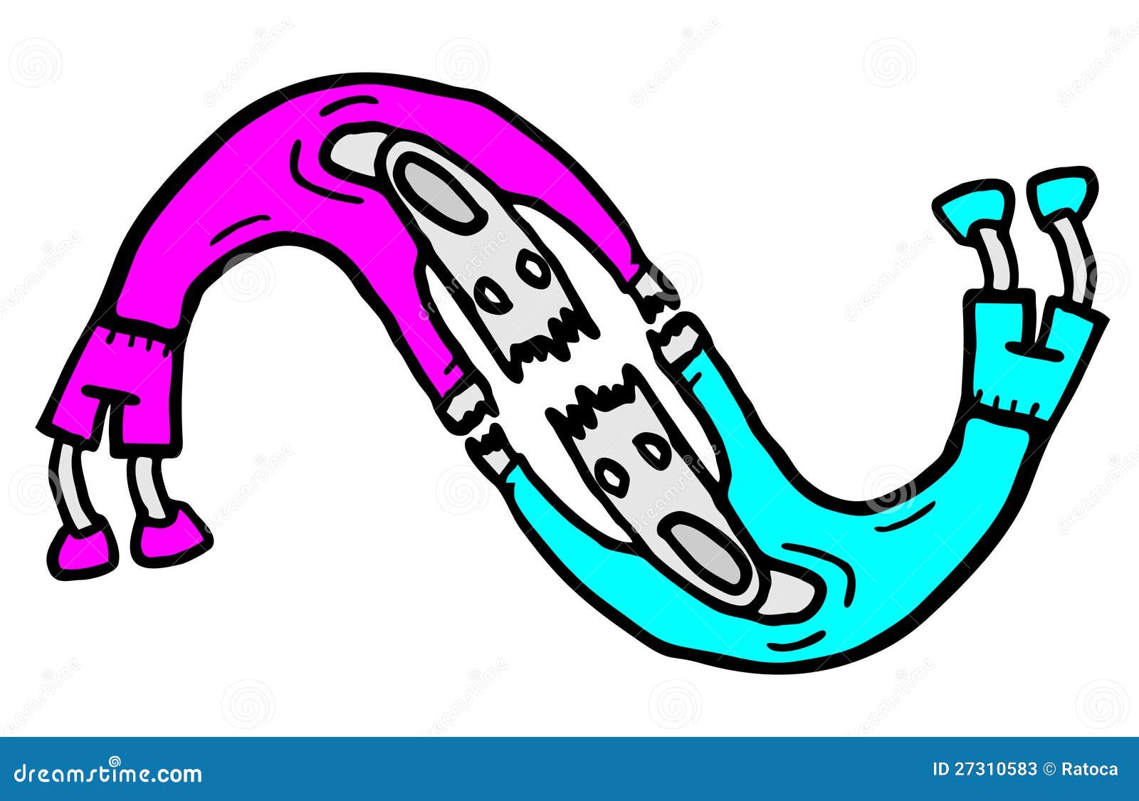 Double dance stock vector. Illustration of cartoon, character - 27310583