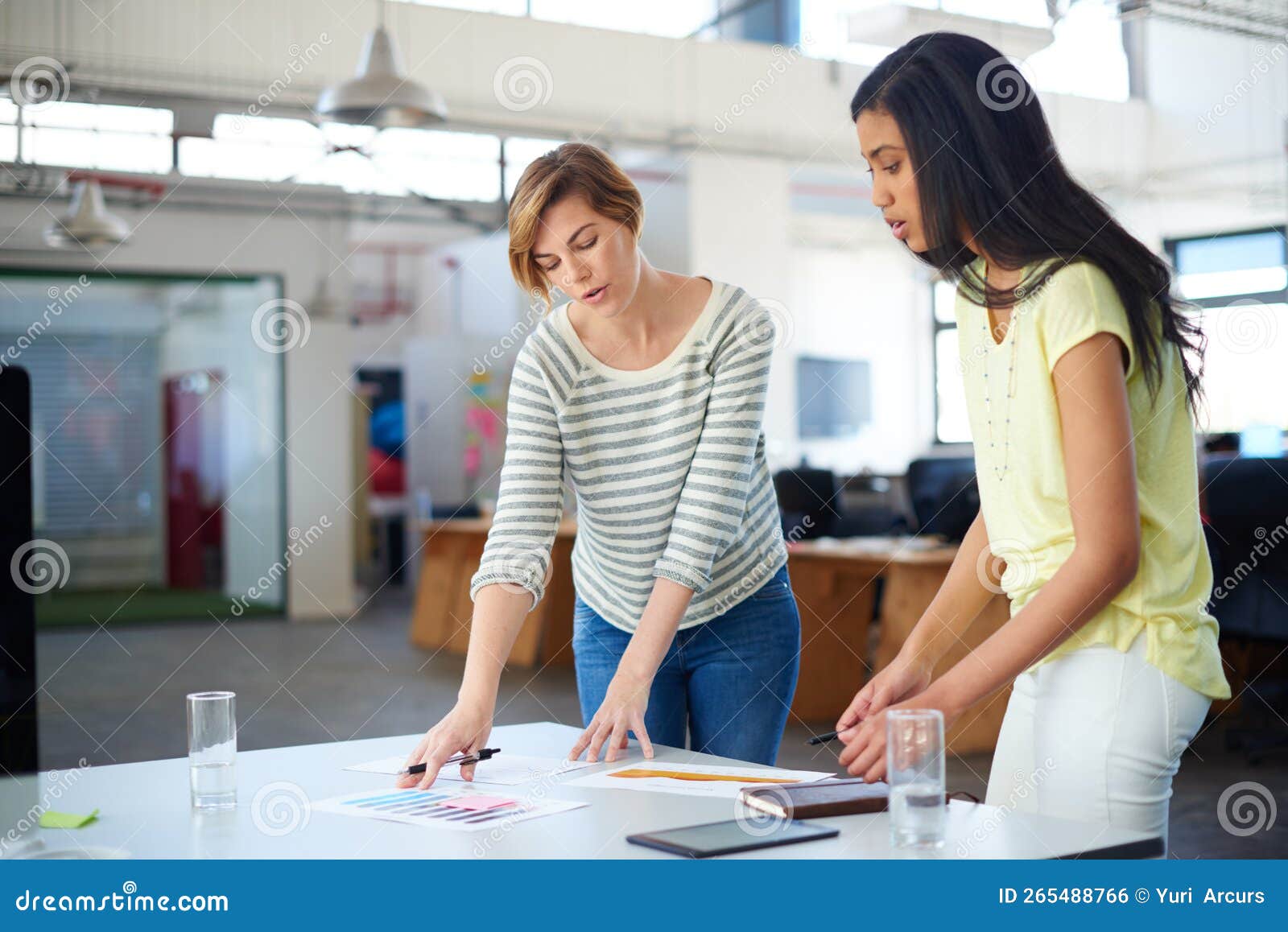 Double the Decision Making. Two Colleagues Having a Brainstorming ...