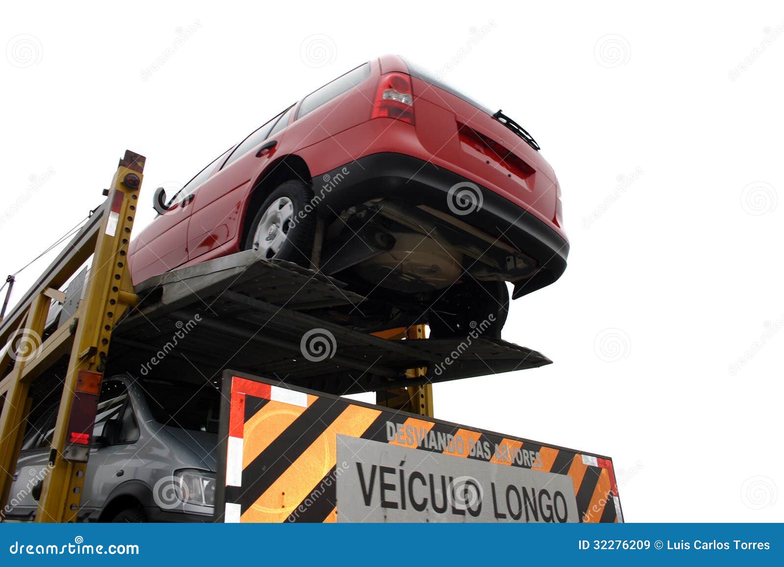 Double decked - Semi truck stock image. Image of domestic - 32276209