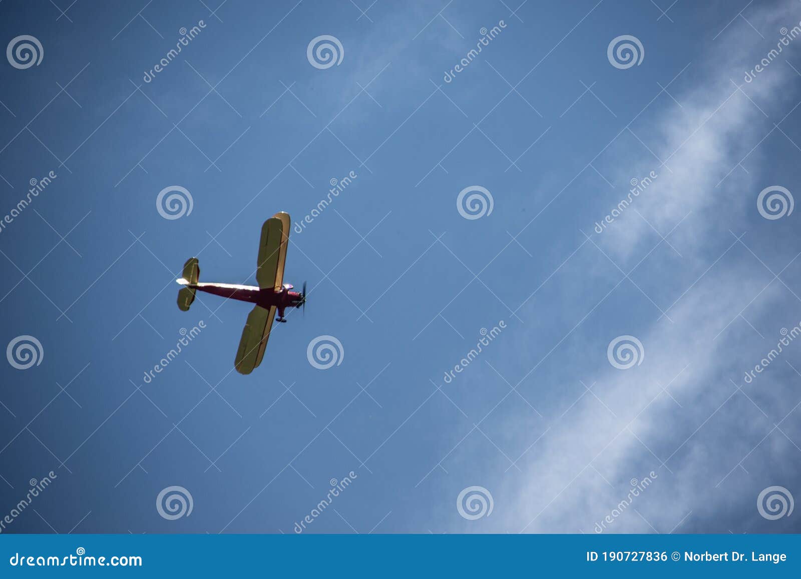 Double-decker Aircraft in the Blue Sky Stock Photo - Image of wings ...